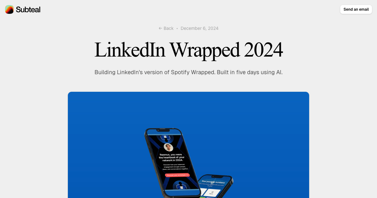 LinkedIn Wrapped 2024 | Subteal